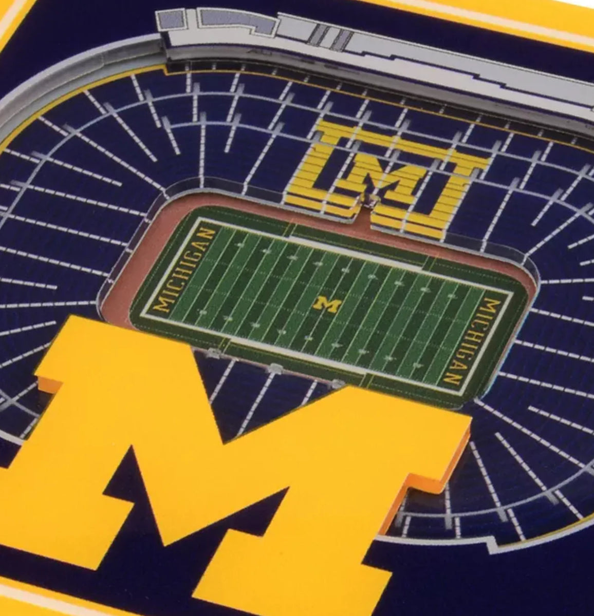 University of Michigan 3D Stadium Coaster 2 Pack – Heart of Michigan