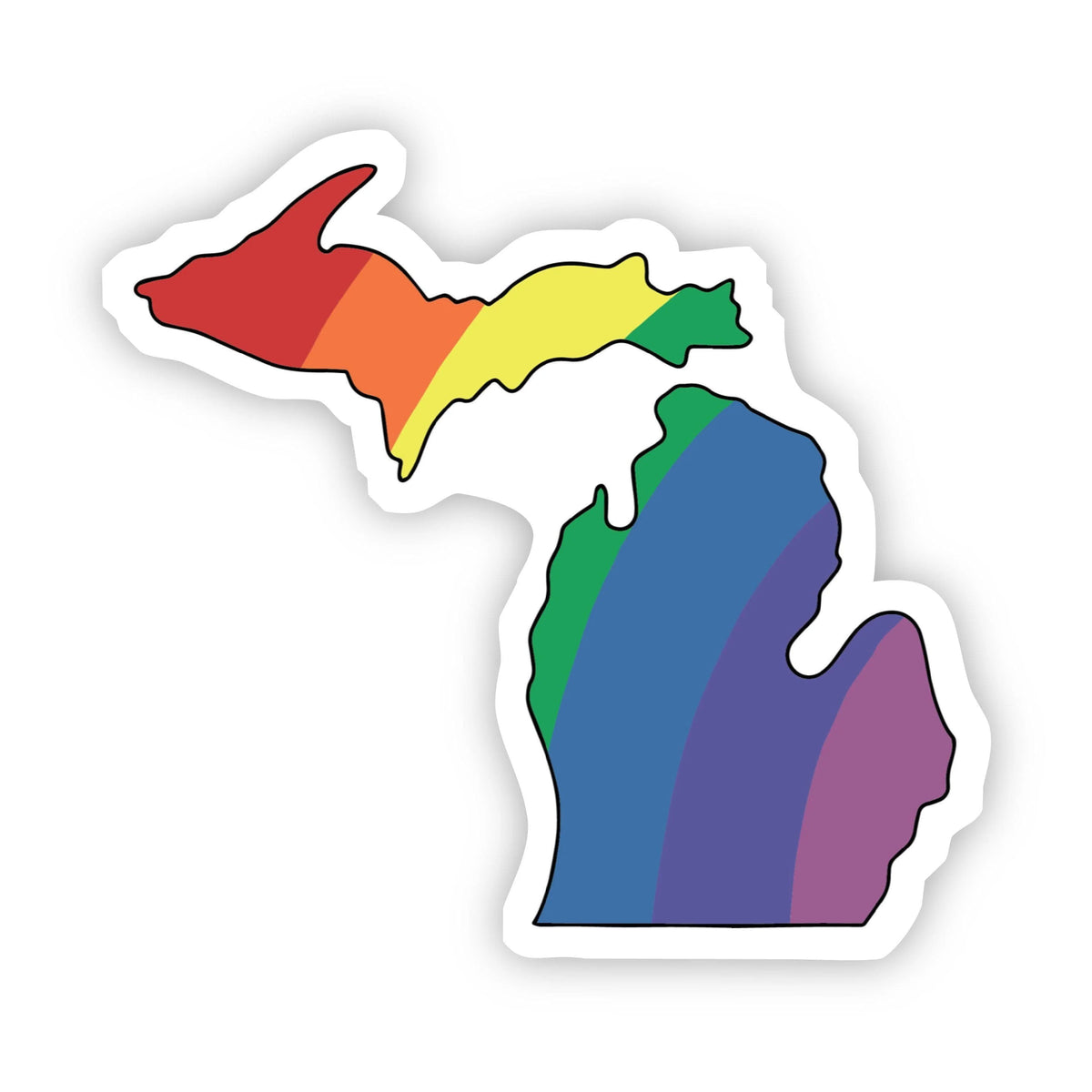 Michigan Rainbow Sticker – Heart of Michigan