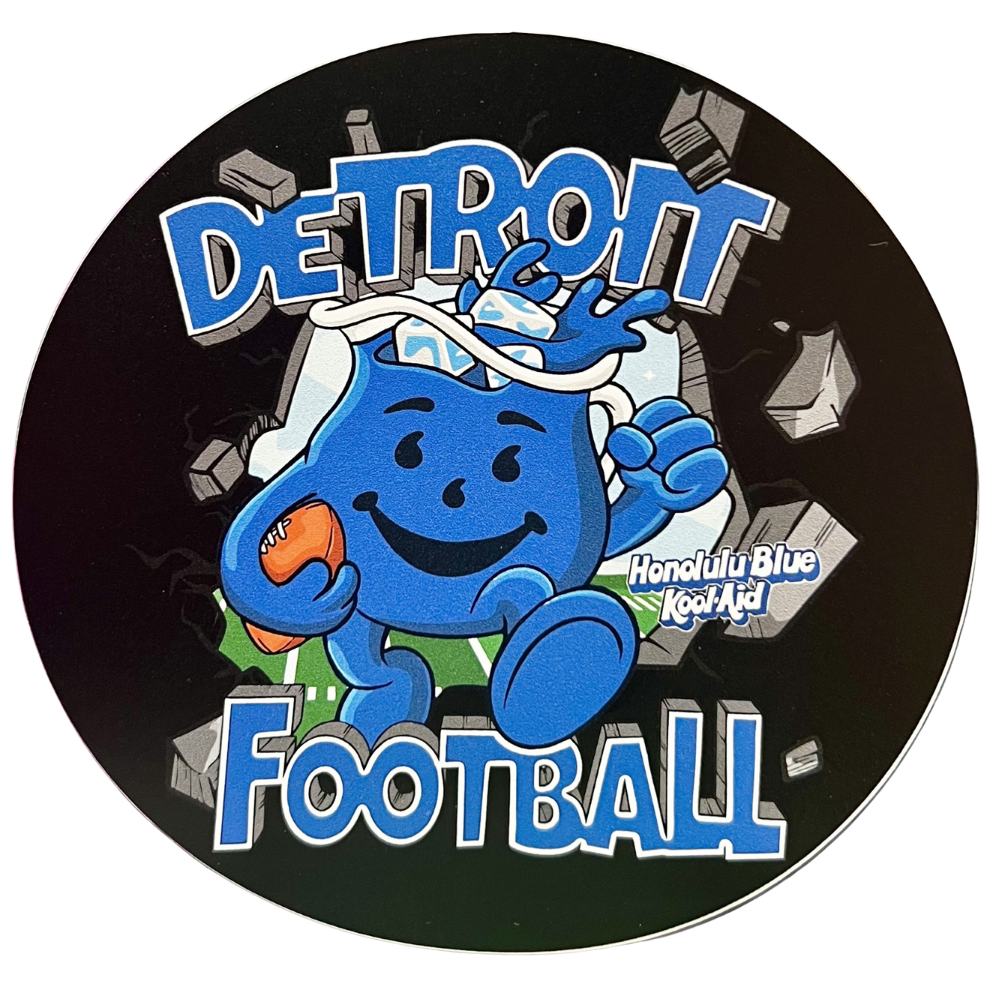 Detroit Football Kool-Aid Round Decal – Heart of Michigan