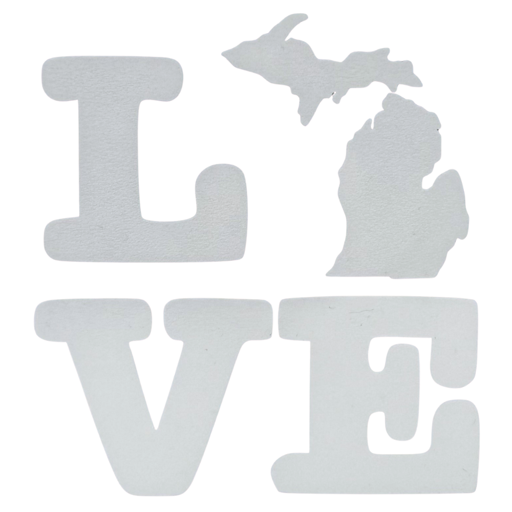 Michigan LOVE Decal – Heart of Michigan