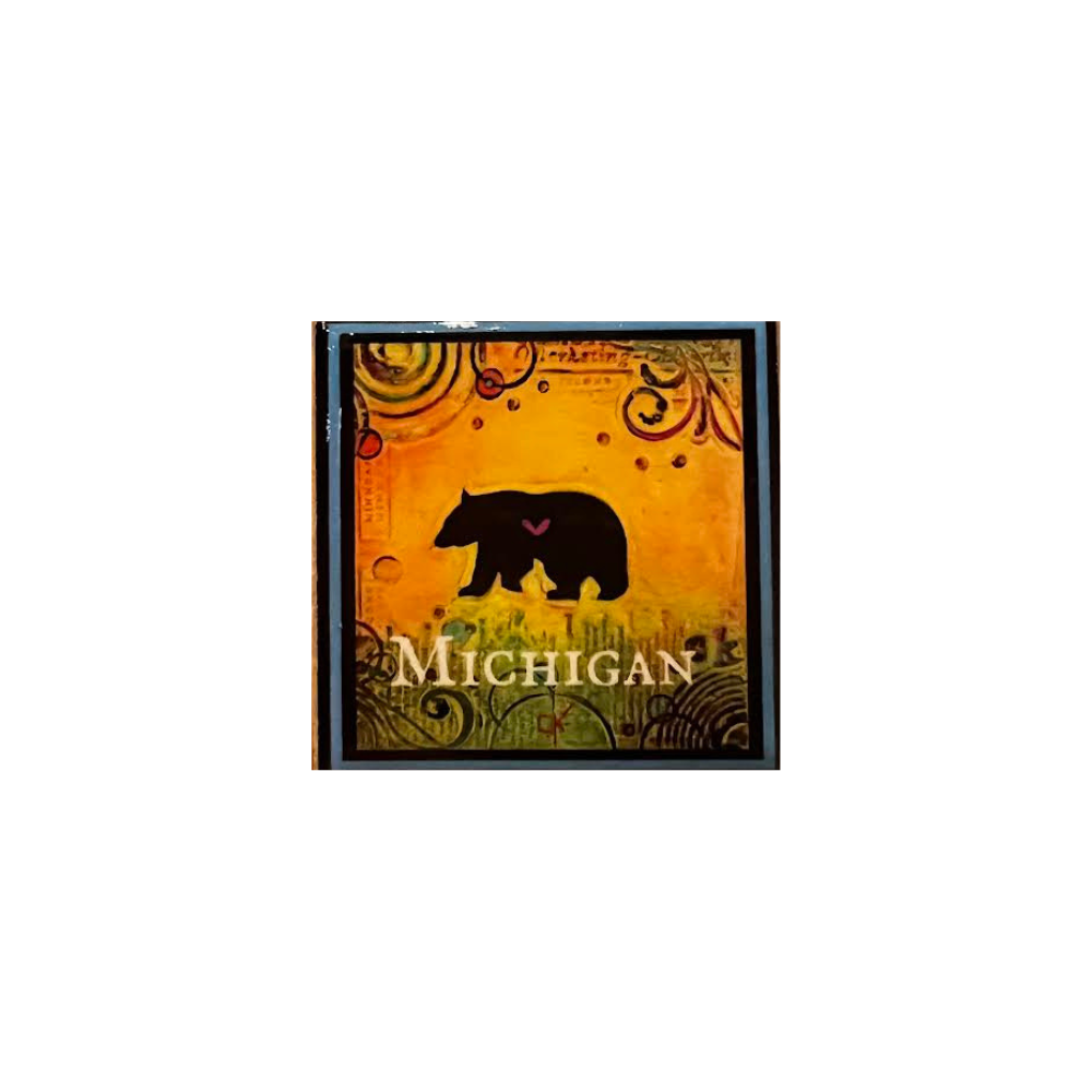 Michigan Bear Ceramic Magnet – Heart of Michigan