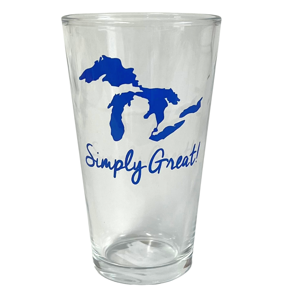 Simply Great Pint Glass – Heart of Michigan