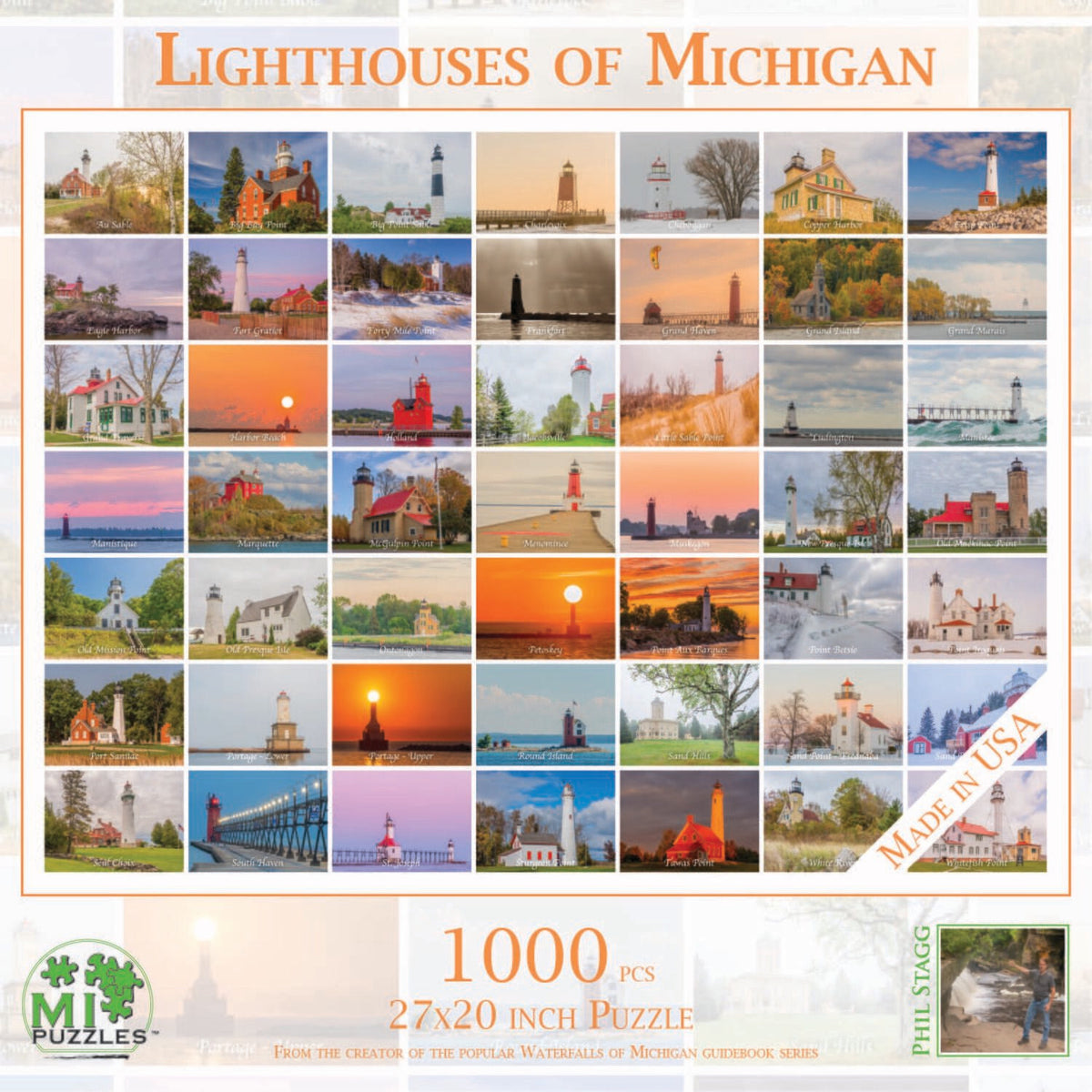 Lighthouses of Michigan Puzzle 1000 Piece – Heart of Michigan