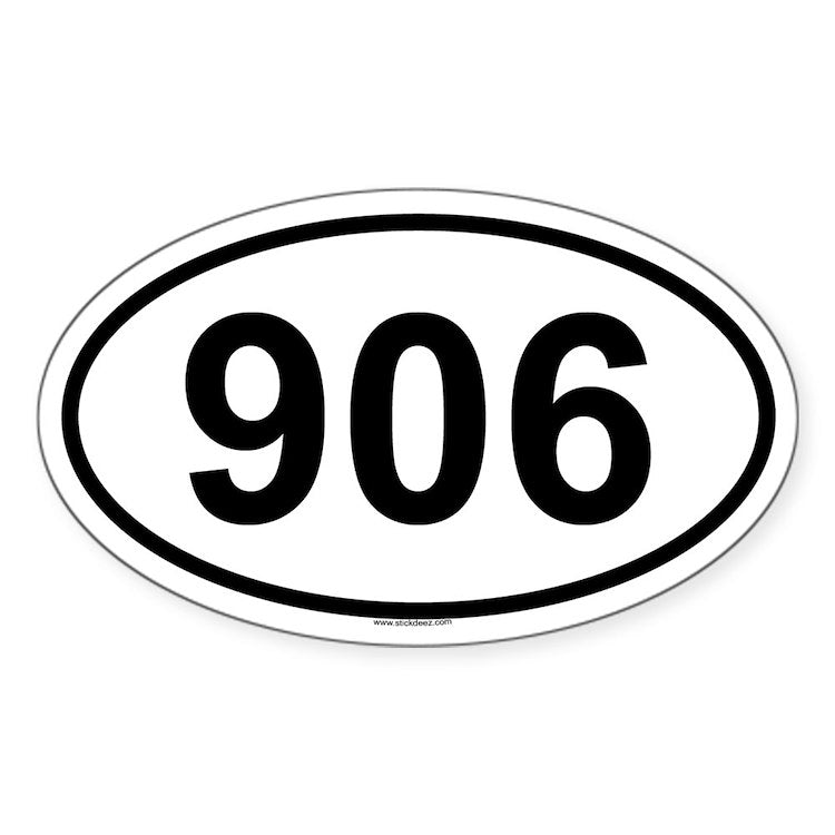 906 Oval Decal – Heart of Michigan